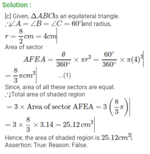 Chapter 12 Areas Related to Circles Assertation & Reasoning Questions Class 10th – EduGrown School
